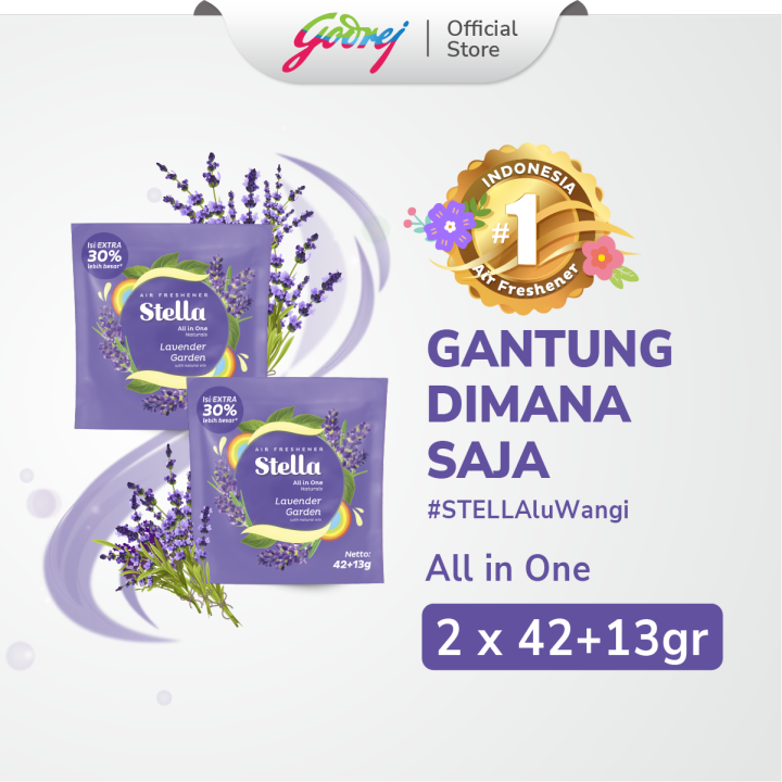 [Paket Isi 2] Stella All In One Lavender Garden 42+13gr - Pengharum ...