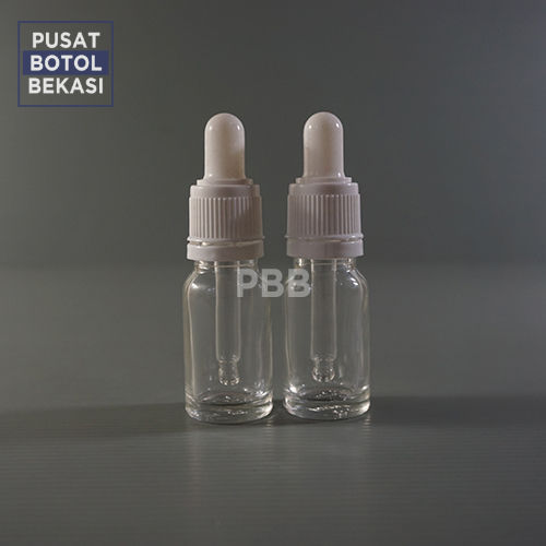 Botol kaca pipet 10ml tebal bening - ring segel putih ( ISI 50 PCS ...