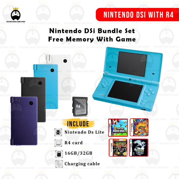 Nintendo DS-I DSI Eng Jaapn Refurbished Bundle Set WITH R4 CARD FULL GAME | Lazada