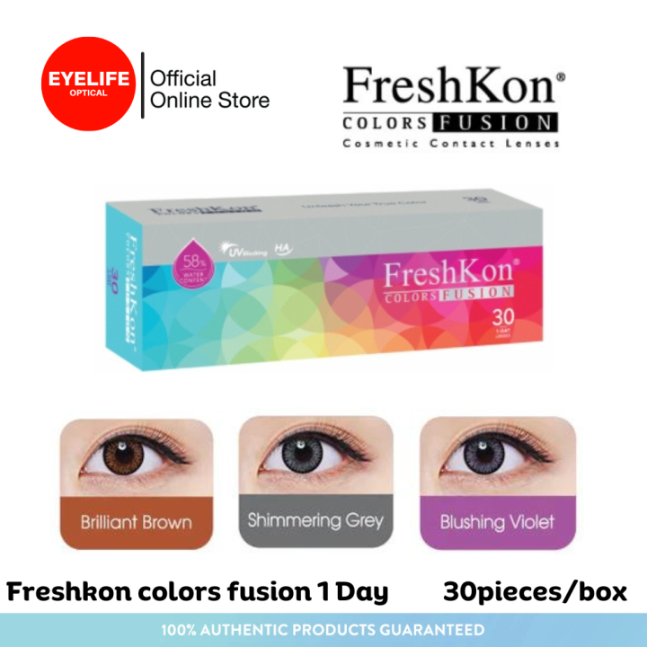 Freshkon Color Fusion Daily Cosmetic Lenses (30pcs/Box) | Lazada