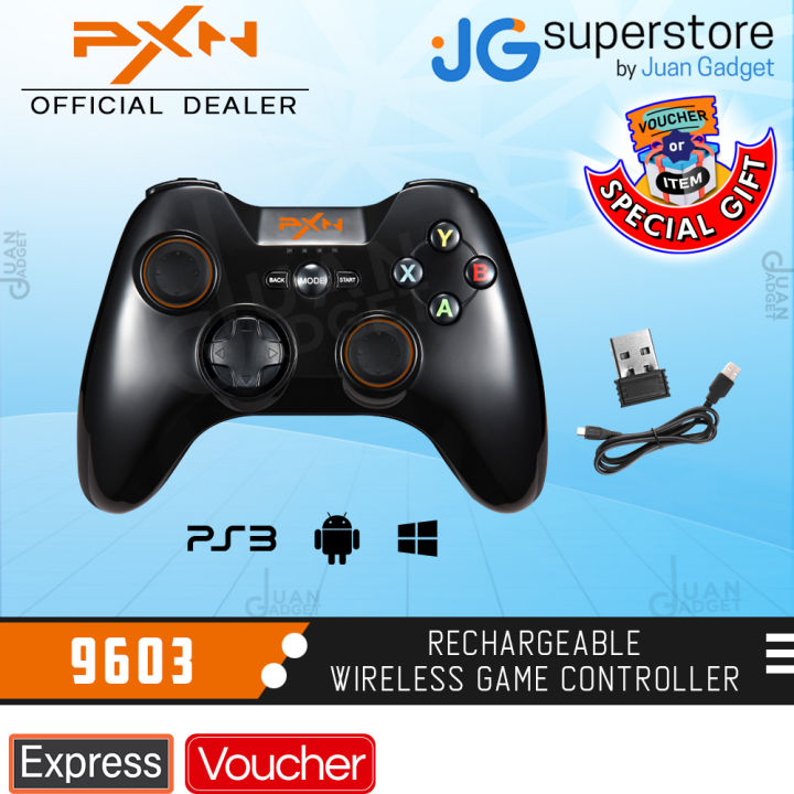 PXN 9603 2.4GHz Wireless Game Controller 20h Playtime with Dual ...