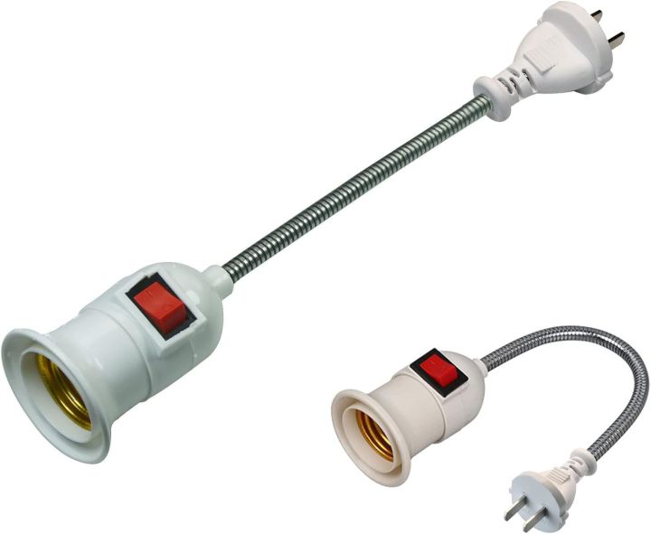 E27 Plug in Light Socket Adapter,Light Bulb Socket Adapter Extender ...