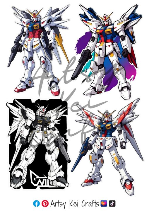 Gundam Wing Stickers | Premium Vinyl, Laminated | Waterproof ...