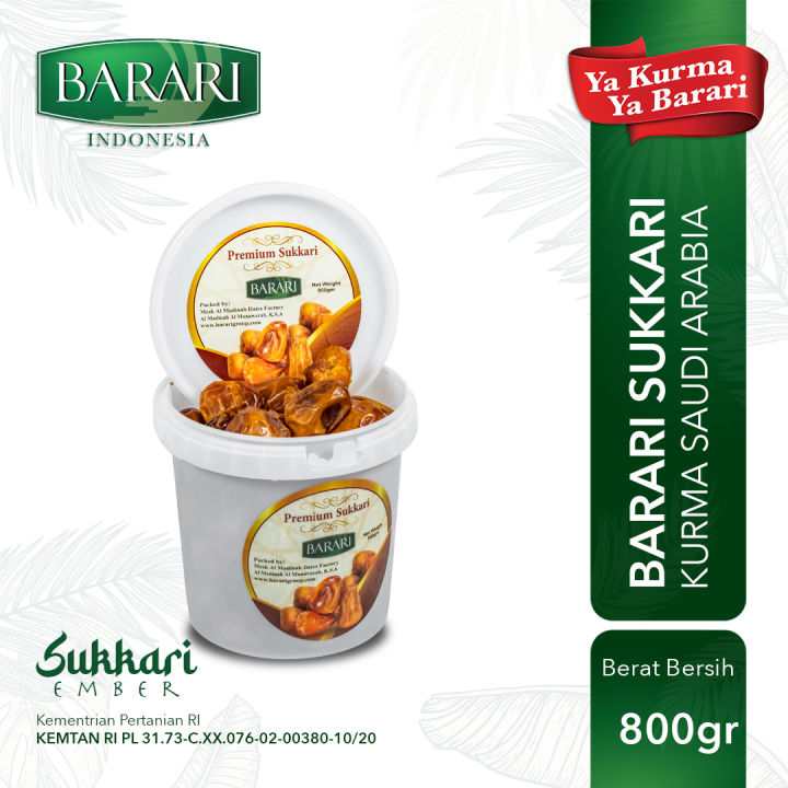 BARARI Sukkari Kurma Arab 800gr Premium Dates High Quality Tekstur ...