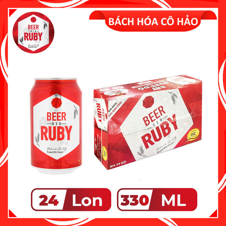 THÙNG 24 LON BIA RED RUBY 330ML | Lazada.vn