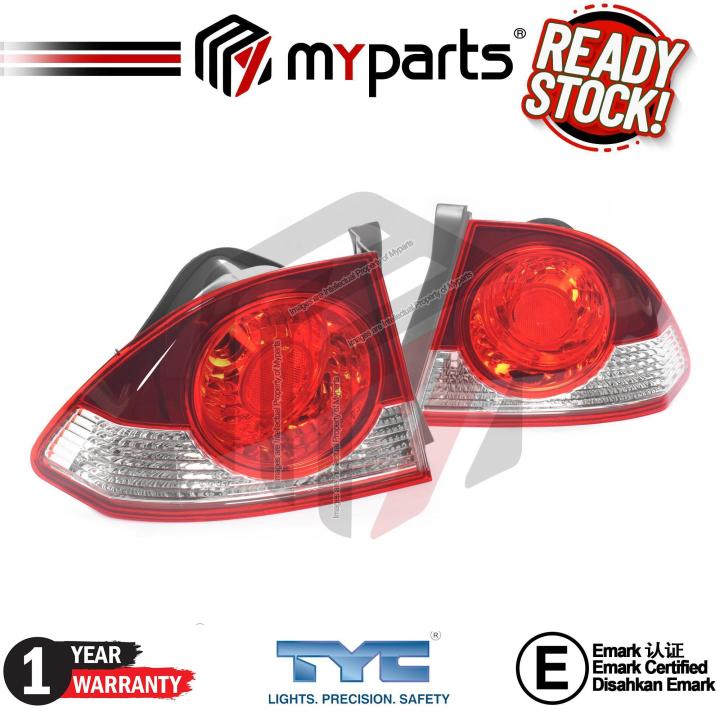 TYC Honda Civic FD Sedan 2006-2008 SNA SNB Outer Tail Lamp Tail Light ...