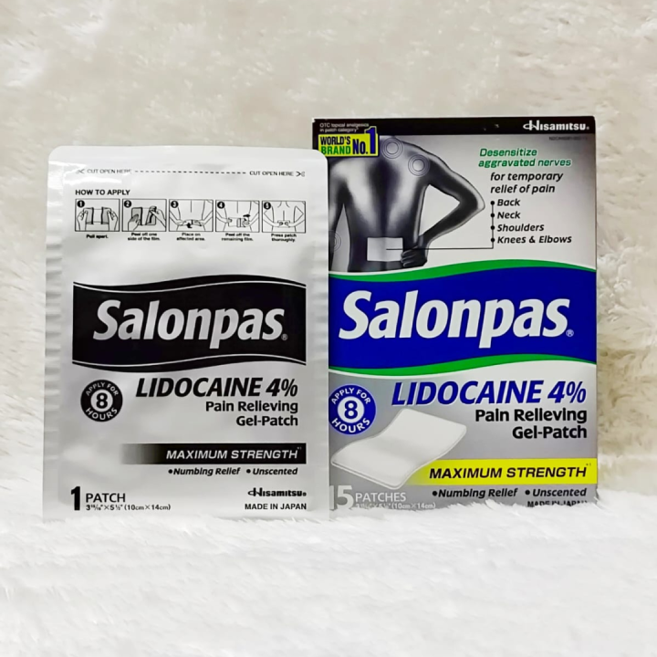 Salonpas Lidocaine 4% Pain Relieving Gel-Patch ISI 1 Patch - REPACK ...