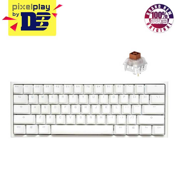 Ducky One 2 Pro Mini Pure White RGB LED 60% Double Shot PBT Mechanical ...
