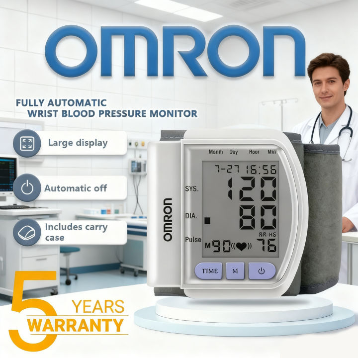 Omron Digital Wrist Blood Pressure Monitor Heart Rate Monitor Medical ...