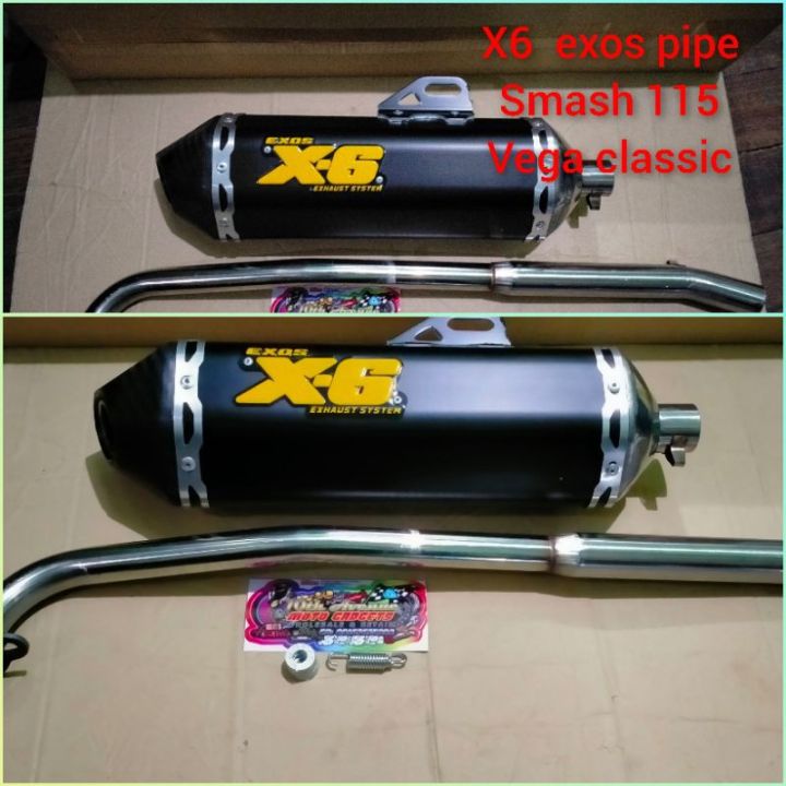 Exos pipe X6 for Smash 115/110/ Burgman125/raider j fi/raider j/mio ...