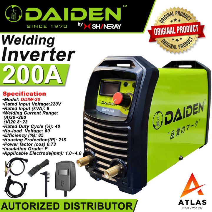 Daiden Inverter Welding Machine Heavy Duty 200amp DDIW-200A | Lazada PH