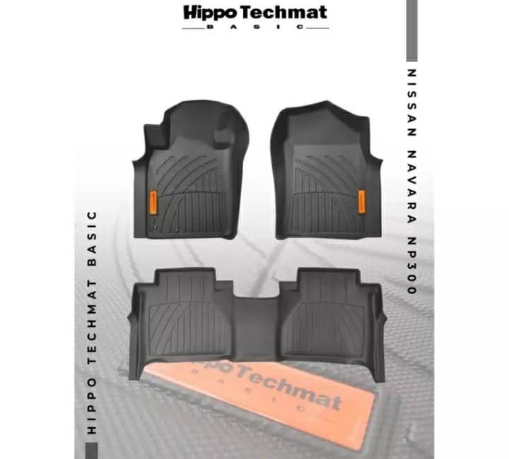 Nissan Navara 2015-2025 Basic Hippo Techmat Deep Dish Matting ( 1st-2nd row ) | Lazada PH