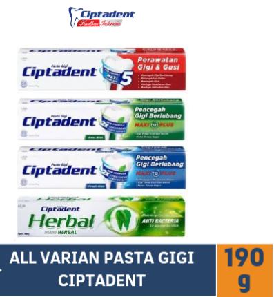 CIPTADENT Pasta Gigi Pencegah Gigi Berlubang MAXI 12 Tube 190GR ...