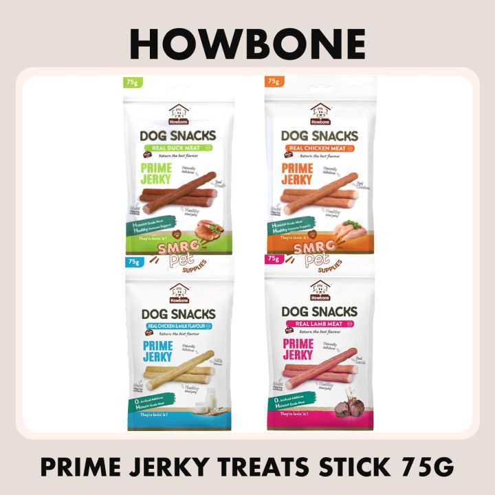 Howbone Pet Dog Snacks Prime Jerky Treats Stick 75g Chicken Chicken ...