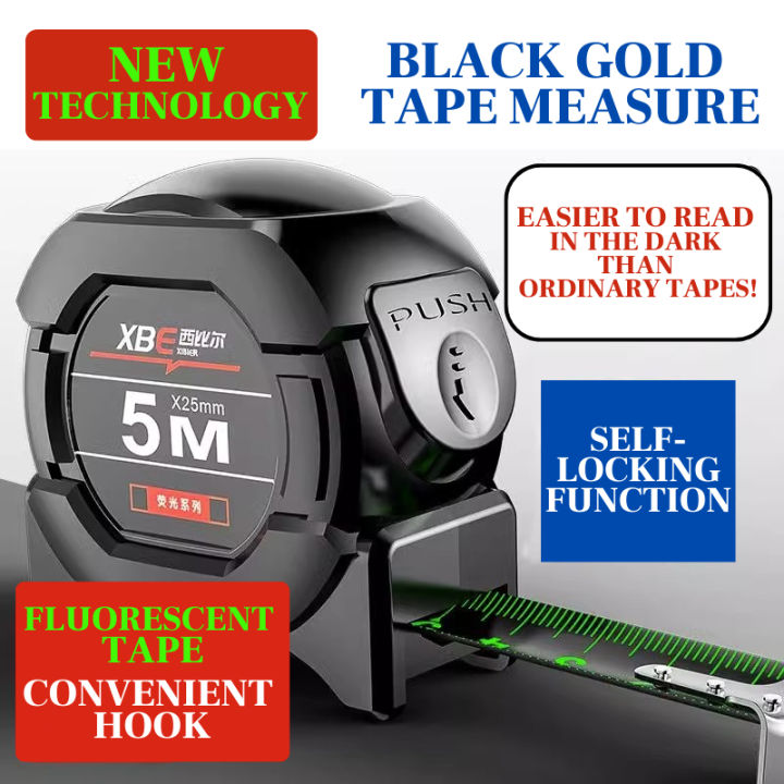 7.5m/10m Steel Measuring Tape Fluorescent Portable Self Lock Tape ...