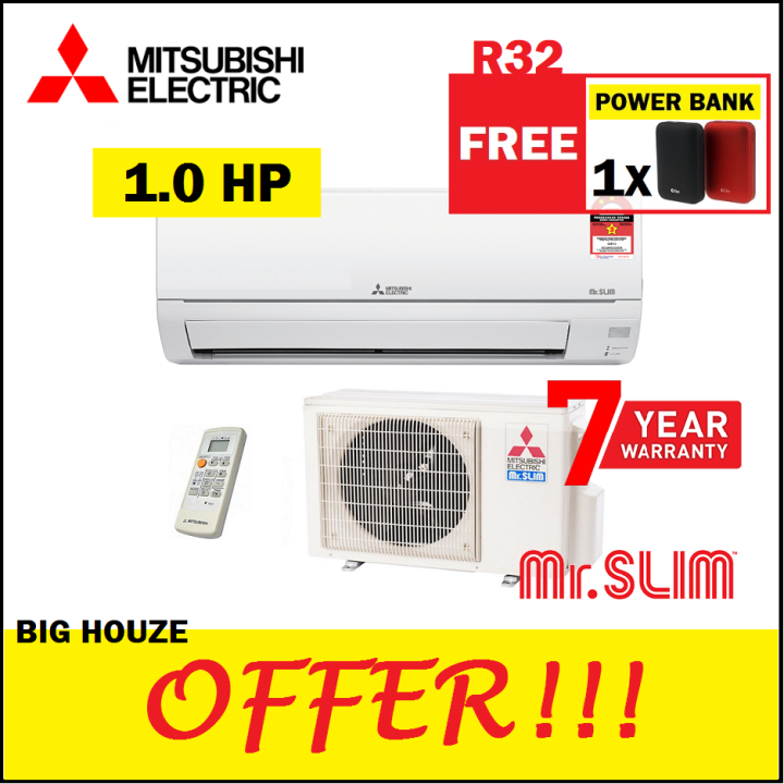 Mitsubishi Electric 1HP Air Conditioner MS-JR10VF R32 Aircond Refrigerant 1.0hp Air Cond MR SLIM ...