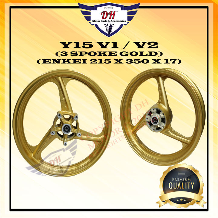 Y150 ZR V1 / V2 ENKEI SPORT RIM WITH BUSH AND BEARING 3 SPOKE 215 X 350 ...