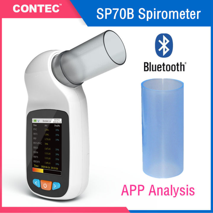 CONTEC SP70B Spirometer Handheld Bluetooth Digital Lung Volume ...