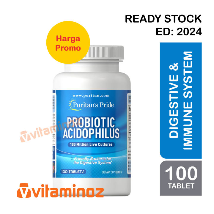 Puritan's Puritan Pride Probiotic Acidophilus - 100 Tablet | Lazada ...