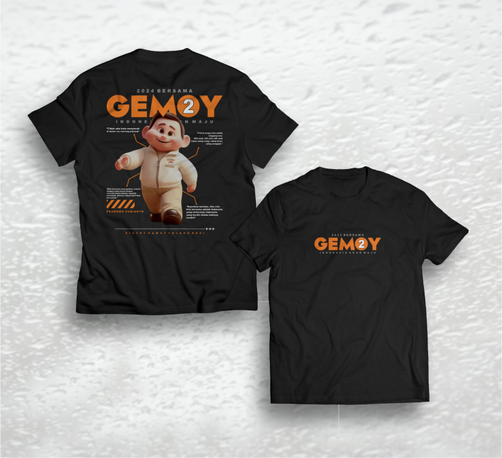 Kaos Baju Distro 2024 Bersama Gemoy Prabowo Subianto Gibran Rakabuming ... Kaos Baju Distro 2024 Bersama Gemoy Prabowo Subianto Gibran Rakabuming ...