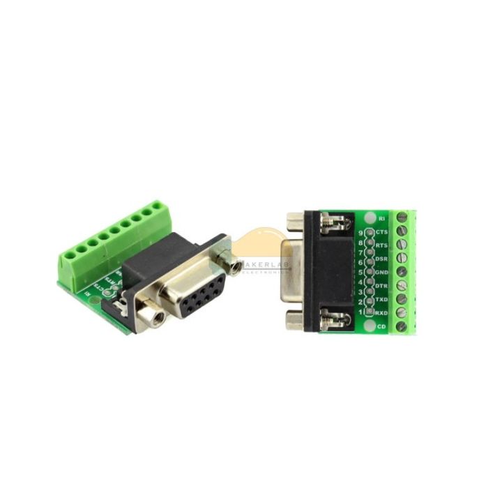 9Pin DB9 Solderless Terminal Female / Male RS232 RS485 Adapter ...