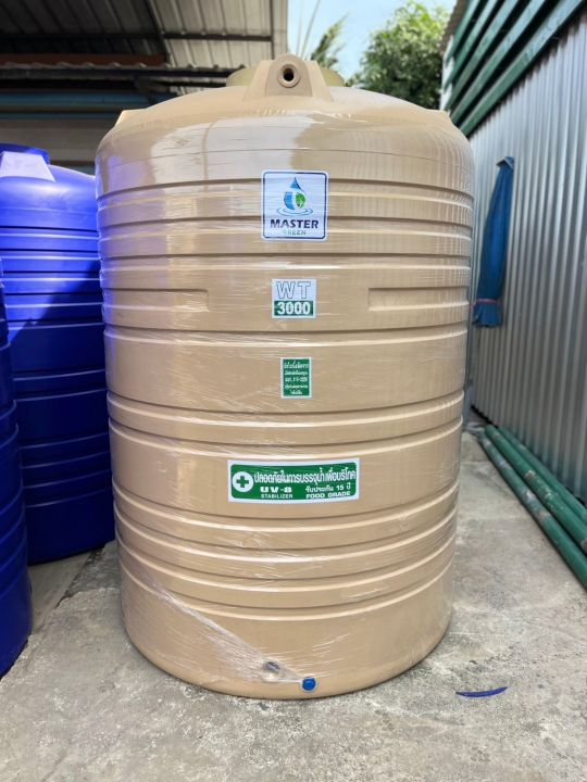 ถังเก็บน้ำ MASTER GREEN 3000 ลิตร (สีน้ำเงิน / สีแกรนิต) รับประกัน 15ปี ...