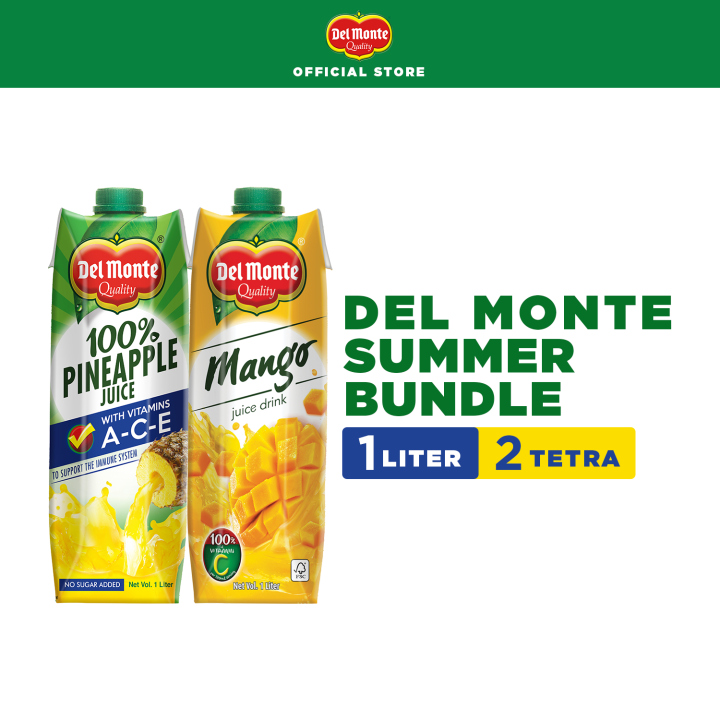 DEL MONTE Summer Bundle Pack x 2 Items (Pineapple Juice + Mango ...