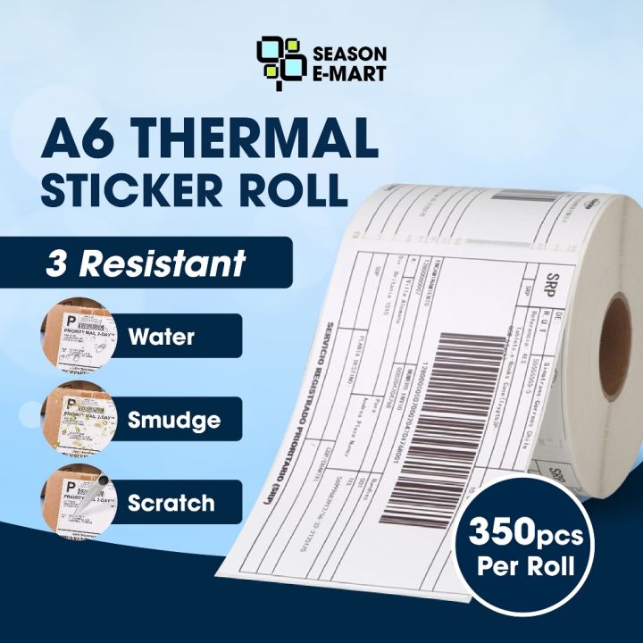 350pcs Roll Thermal Sticker A6 Paper Roll Fold Stack Airway Bill ...