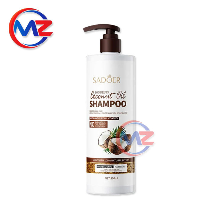 SADOER Coconut Oil Moisturizing Hair Care Dandruff Shampoo AZLA Refreshing Oil Control 500ml ...