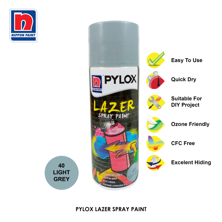 Pylox Lazer Spray Paint Light Grey No.40 Nippon | Lazada PH