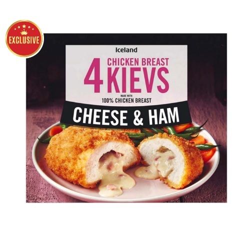 Iceland 4 Cheese & Ham Chicken Kievs 500g (Frozen & Fresh Shipping ...