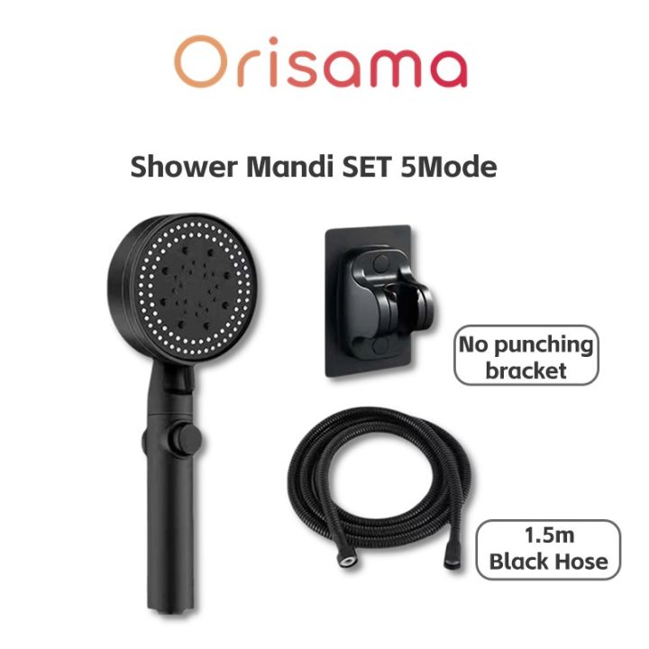 Kepala Shower Mandi Premium Portabel Dengan Selang Shower Kamar Mandi Portabel Dapat Disesuaikan ...