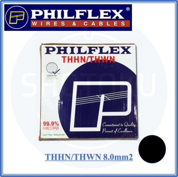 Philflex THHN/THWN Stranded wire 8.0mm2 (#8) 150 meters per box | Lazada PH