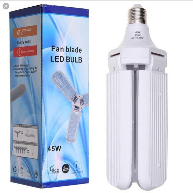 LHT-45W 6500K AC170-265V Foldable Fan Blade LED Light Bulb | Lazada PH