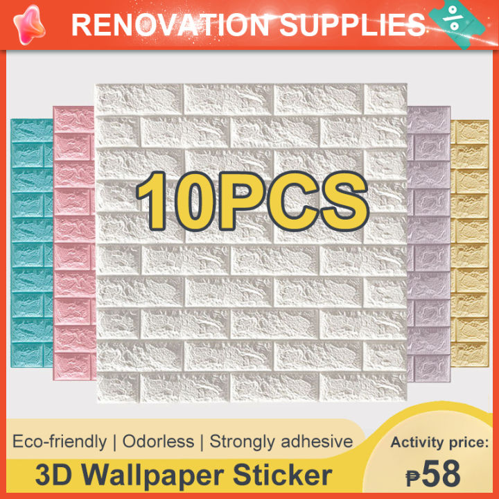 10pcs 3D wall paper sticker 35cm*38cm water proof room decoration ...
