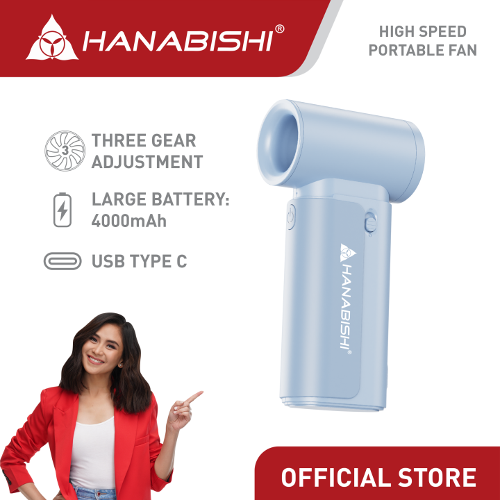 Hanabishi Hi-Speed Portable Fan HPF4000-BLUE | Lazada PH