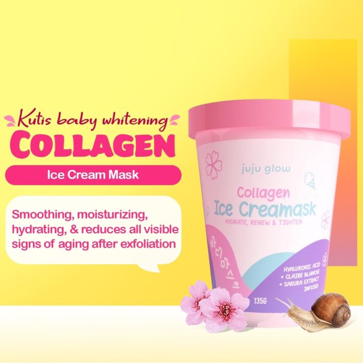 Juju Glow Collagen Icecream Mask Ultimate Whitening 10x Anti-Aging ...