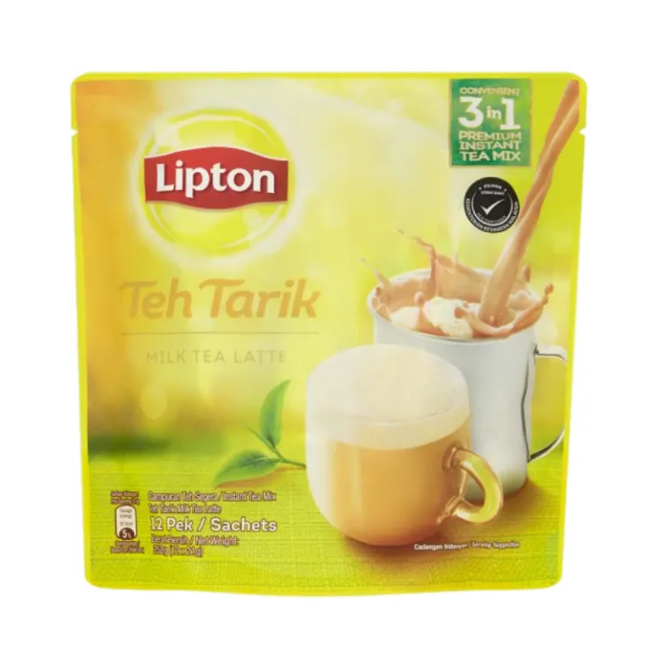 Lipton Teh Tarik Milk Tea Latte Instant Tea Mix 12 Sachets x 21g (252g) | Lazada