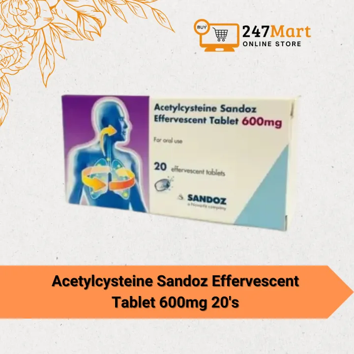 Acetylcysteine Sandoz Effervescent Tablet 600mg 20's | Lazada