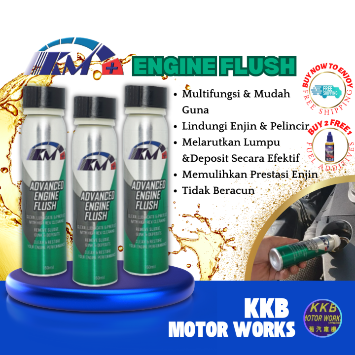 KM+ Advanced Engine Flush (150ml) Easy Use Effective Engine Treatment ...