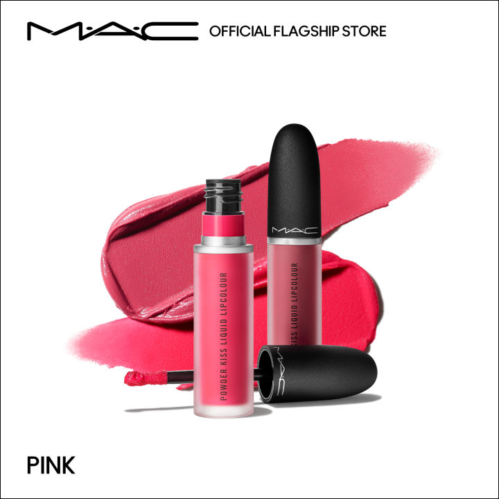 MAC - 2pcs Lipstick Set with Powder Kiss Liquid Lipstick • Kiss It ...