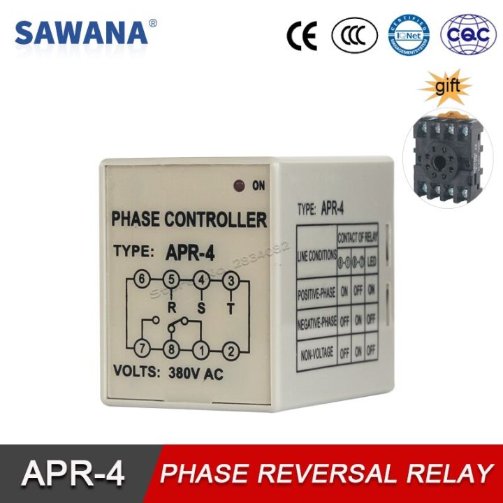 Hot Sale Phase Reversal Relay REV Preventing Relay 10A Phase Controller ...