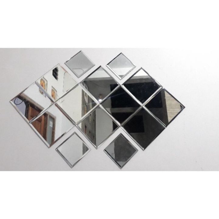 Kaca cermin Bevel 3mm 20 x 20 cm Cermin hiasan dinding - Cermin kaca ...