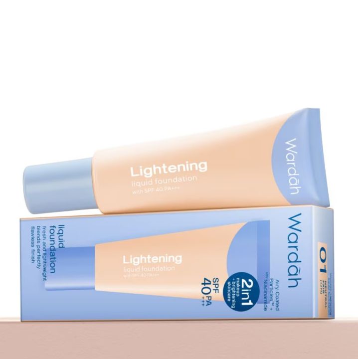 Wardah Lightening Liquid Foundation SPF 40 PA+++ 25ml [NEW PACKAGING ...