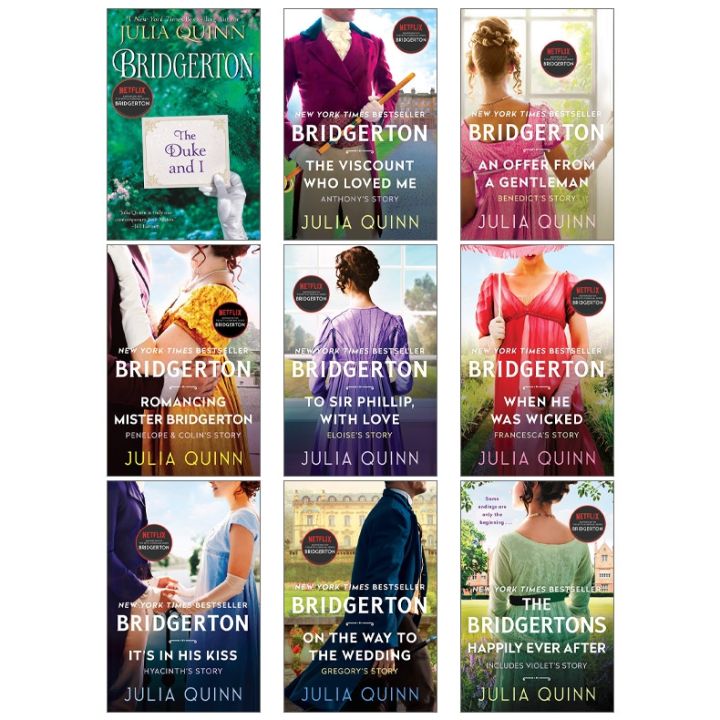 milumilu The Bridgerton 1-9 Julia Quinn Original English literary ...