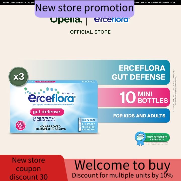 Erceflora Gut Defense Probiotic Supplement 10 Mini Bottles x 5ml - For ...