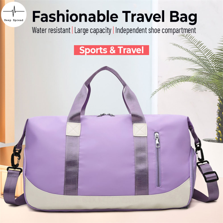 Large capacity travel bag Sports wet and dry separation bag excursion ...