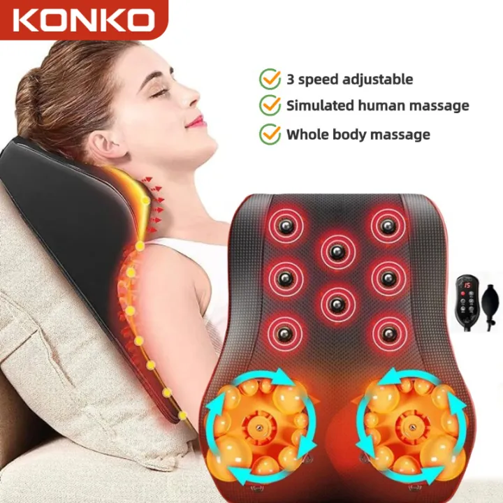 KONKO Updated Back Massager Electric Massager for Back Pain Neck ...