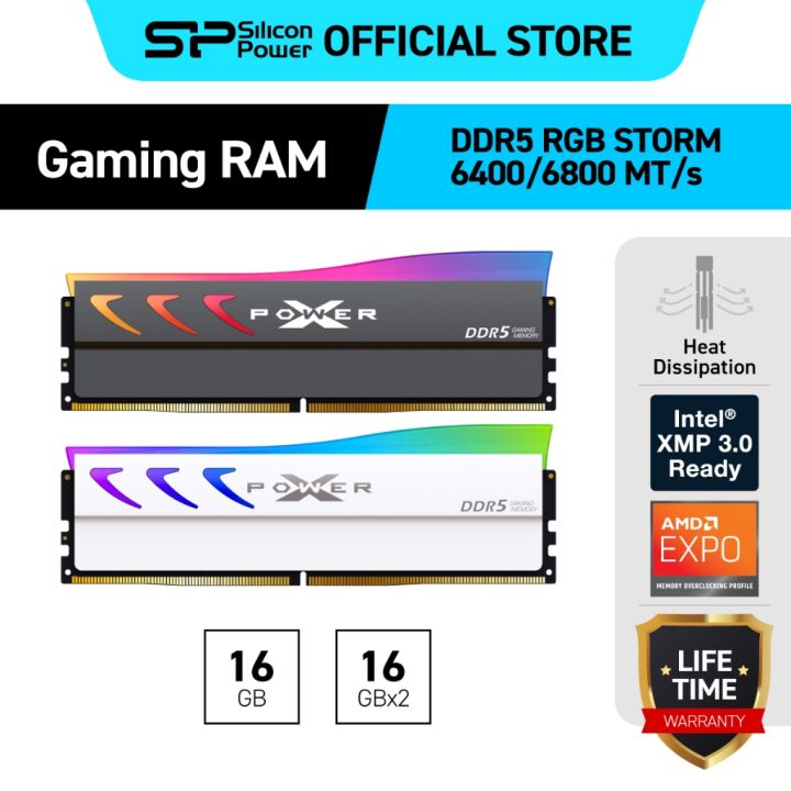 Silicon Power RAM DDR5 Gaming RGB PC เกมมิ่งแรม รุ่น XPOWER Storm RGB ...