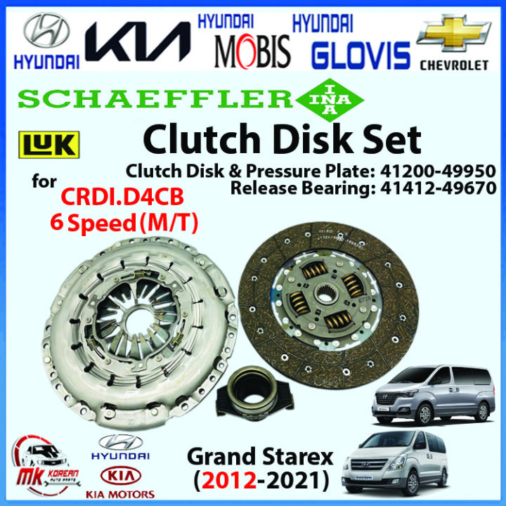 [LUK] Clutch Disk Set for Grand Starex(2012-2021). CRDI.D4CB. 6 Speed ...
